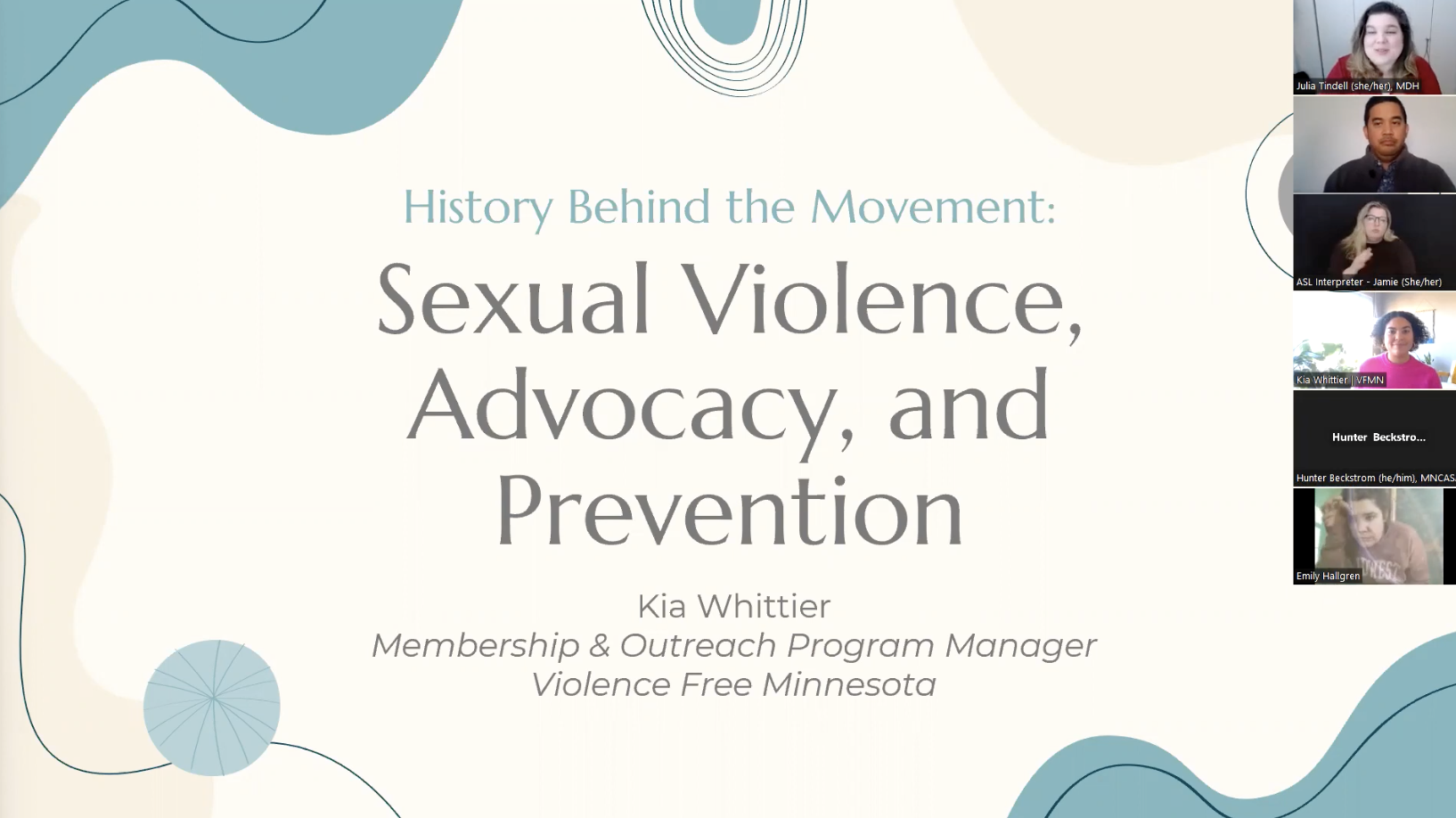 Recording: History Behind the Movement: Sexual Violence, Advocacy, and ...